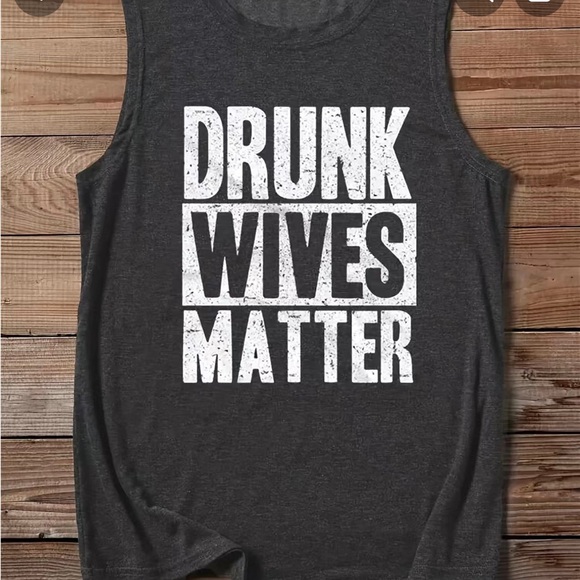 Tops | New Drunk Wives Matter Tank In Charcoal Grey | Poshmark